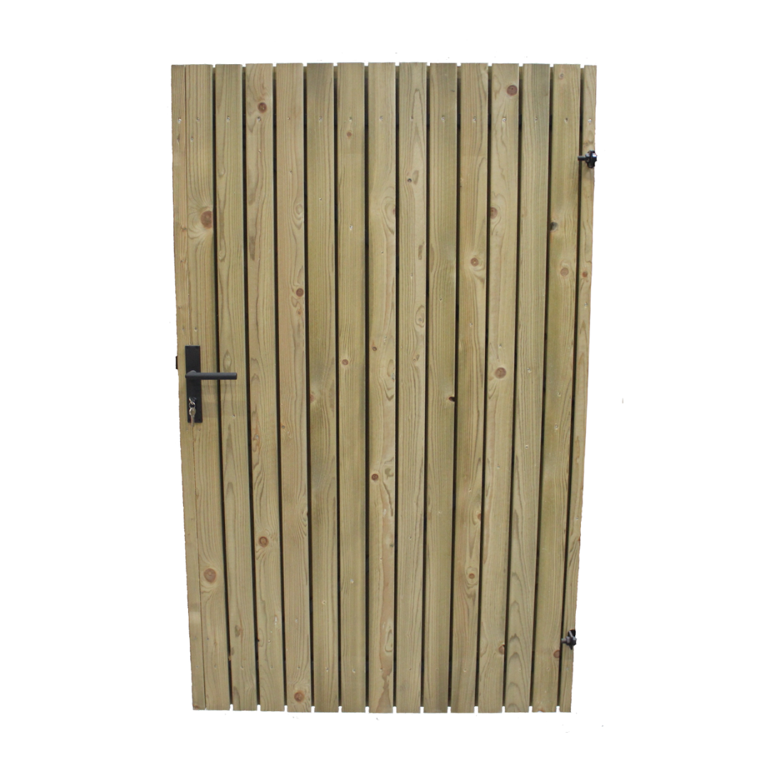 Eminent vuren tuindeur met gepoedercoat frame | 130 cm | 180 cm | Rechtsdraaiend | JETD130180R